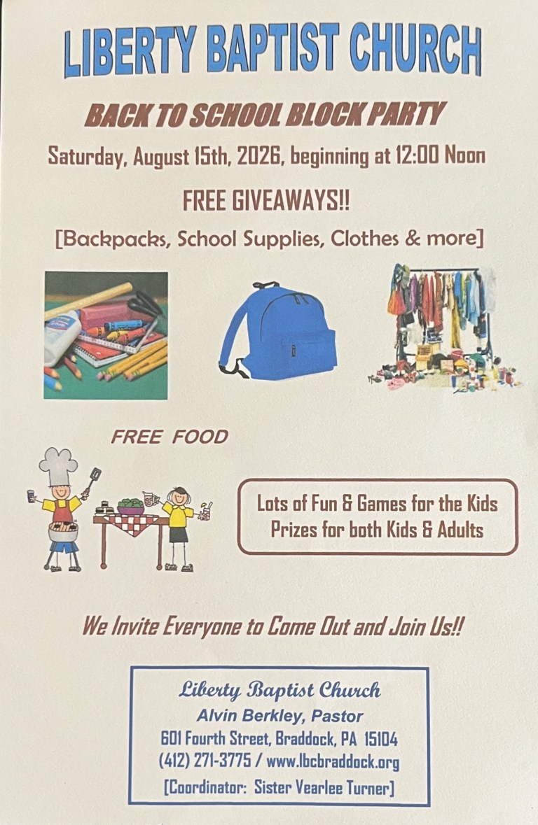 August 15, 2026: Back-to-School Block Party – LIBERTY BAPTIST CHURCH ...